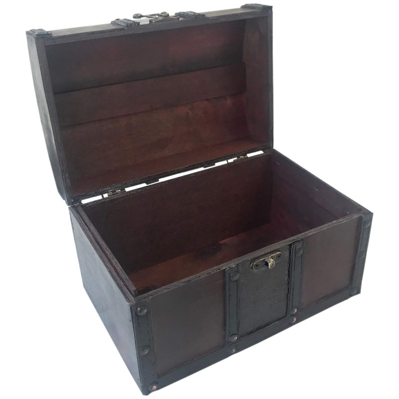 Lark Manor™ Wooden Decorative Storage Box with Lock | Wayfair