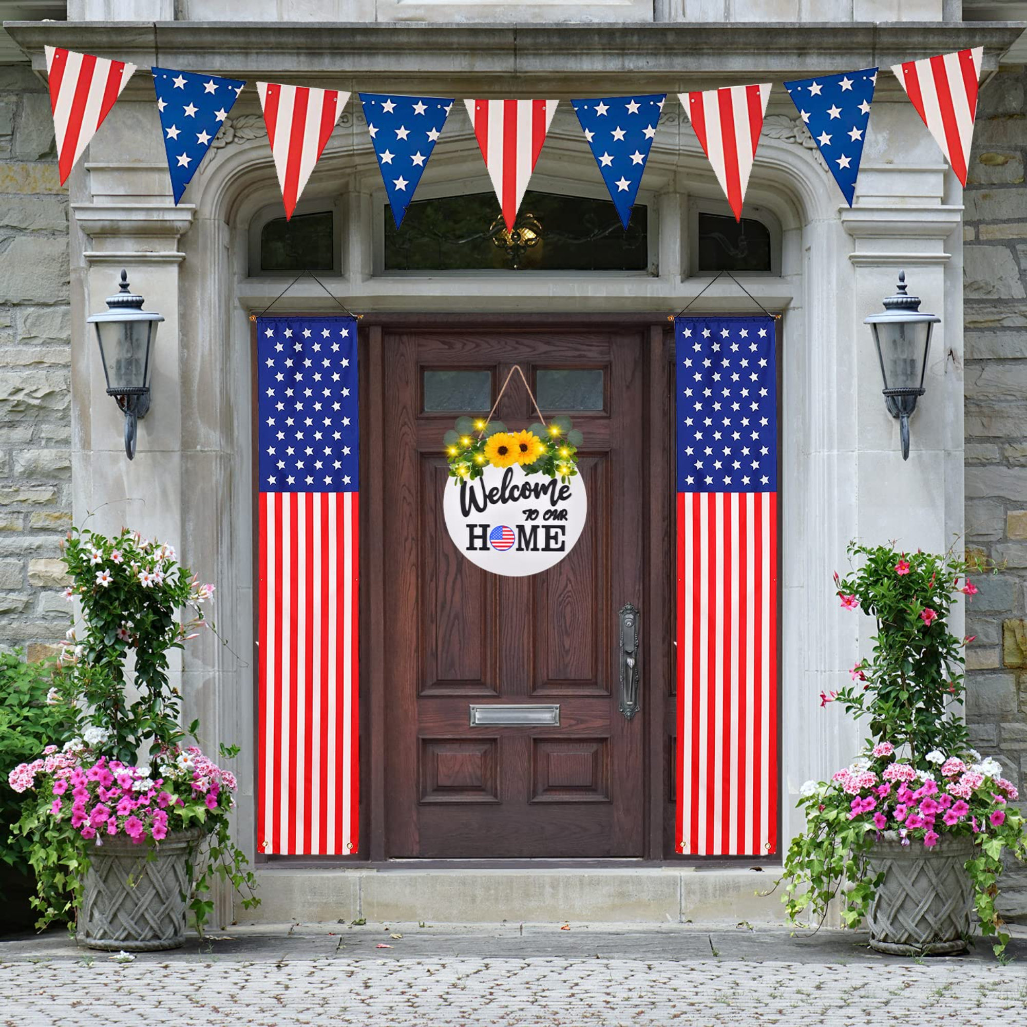 The Holiday Aisle® Interchangeable Welcome Home Sign - 4 Seasonal ...