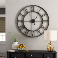 Charlton Home® Oversized Upper Shockerwick 32" Wall Clock & Reviews ...