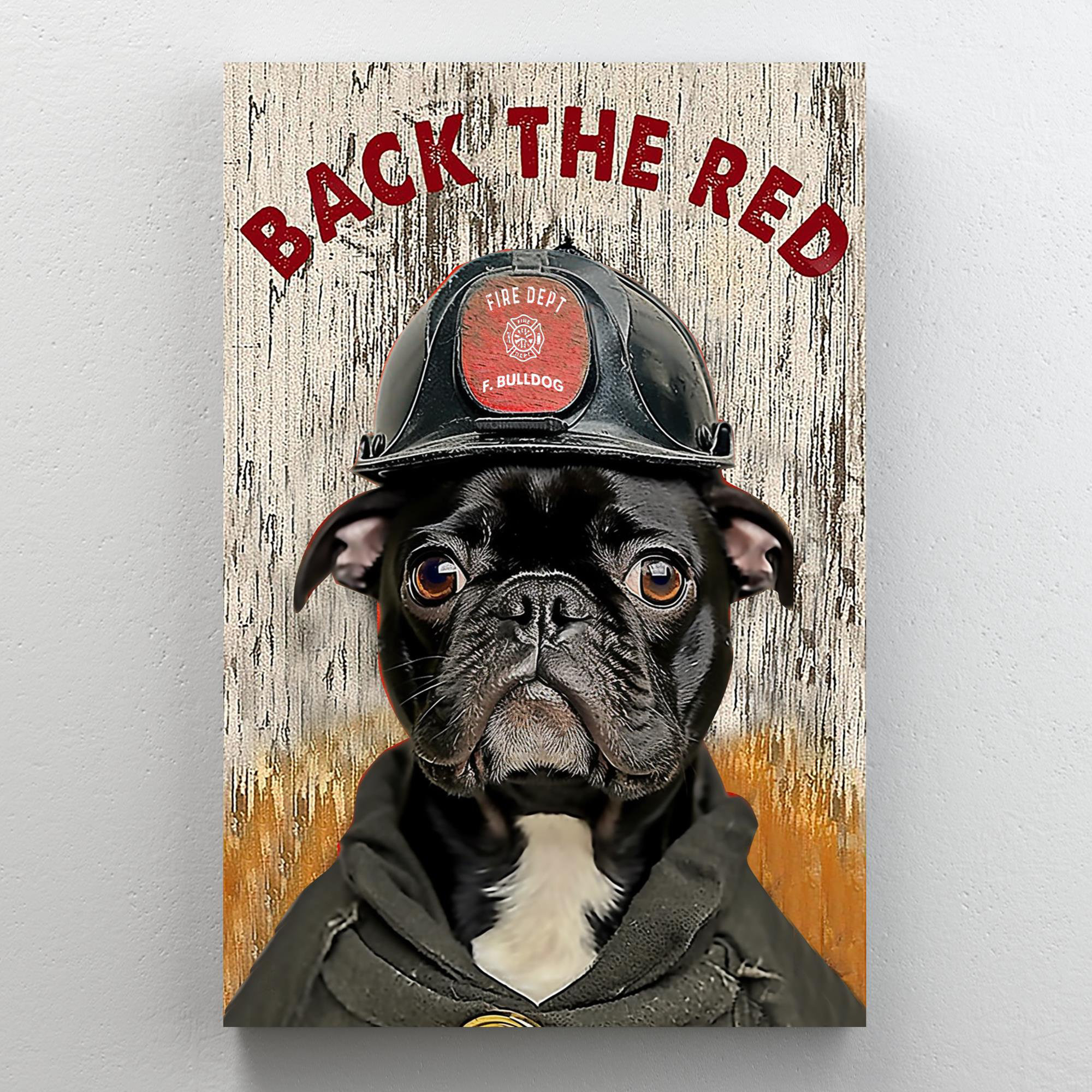 Trinx Firefighter Back The Red 2 - 1 Piece Rectangle Gra Firefighter ...