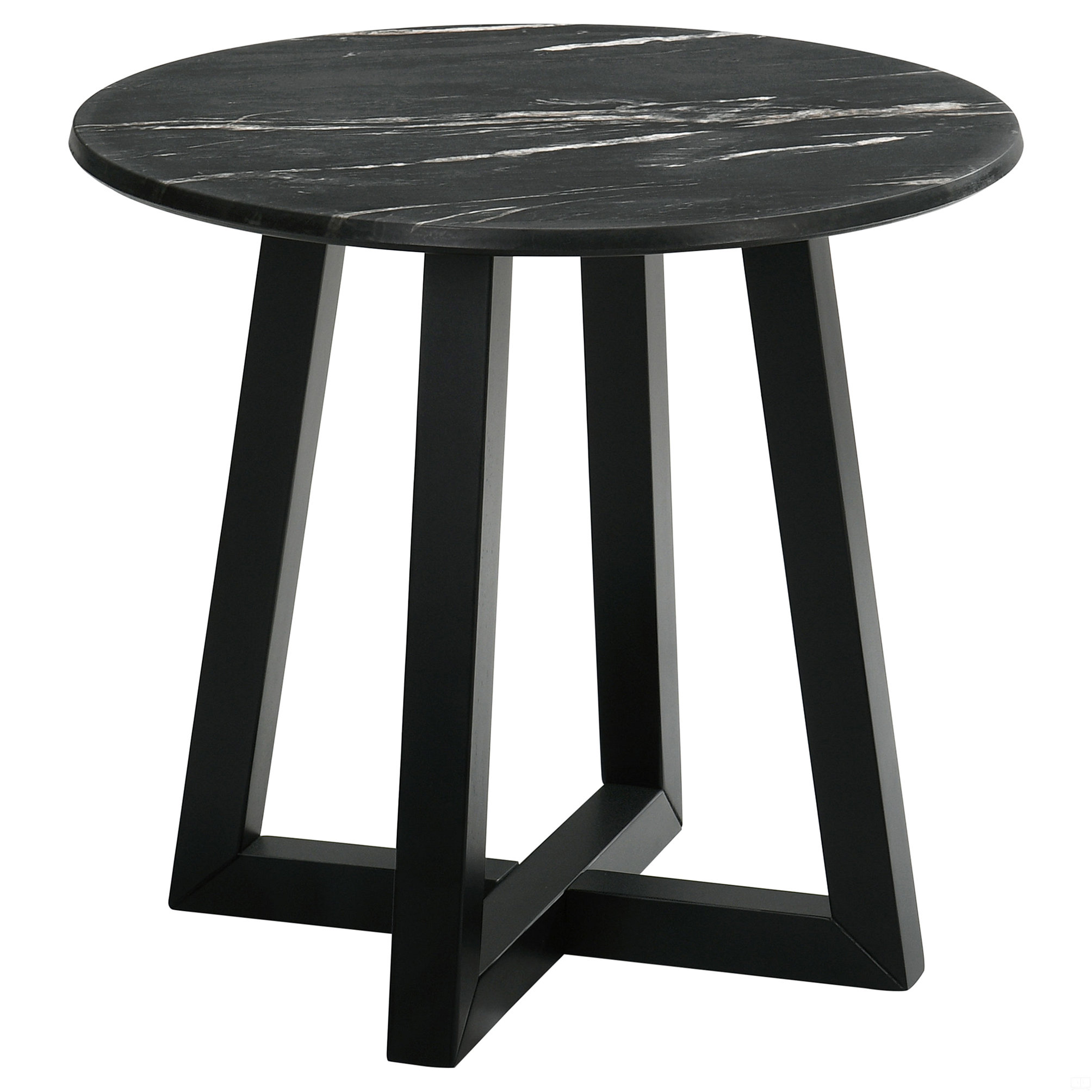 Latitude Run® Round Marble-Like Smarttop Side End Table | Wayfair