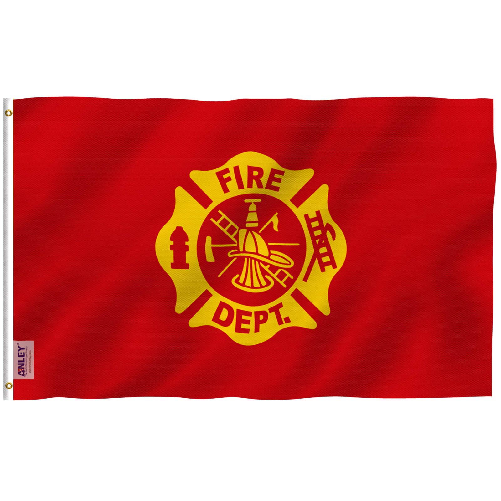 ANLEY American Fire Department 2-Sided Polyester 3 x 5 ft. House Flag ...