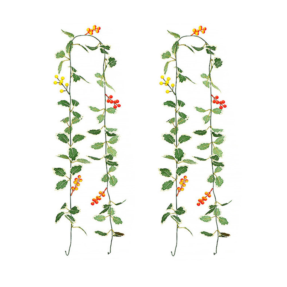 Primrue Artificial Greenery Garland Wall Hanging Decor (Set Of 2 ...