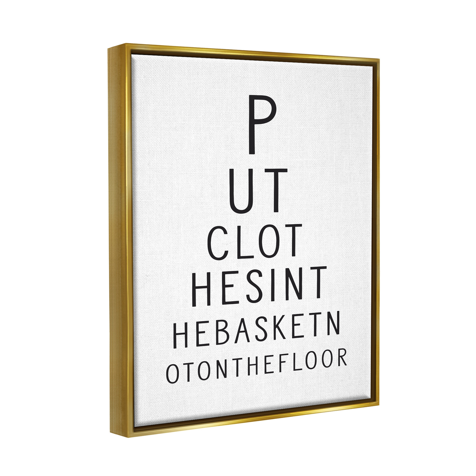 Trinx Latitude Run® Minimal Laundry Humour Framed Floater Canvas Wall ...