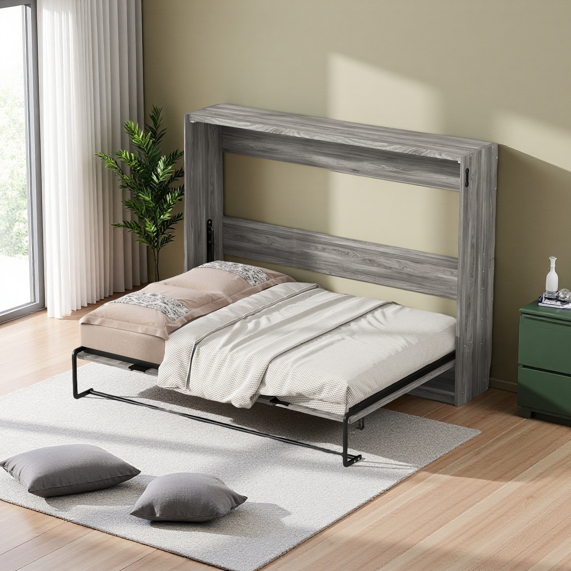 Latitude Run® Full Size Murphy Bed, Can Be Folded Into A Cabinet | Wayfair