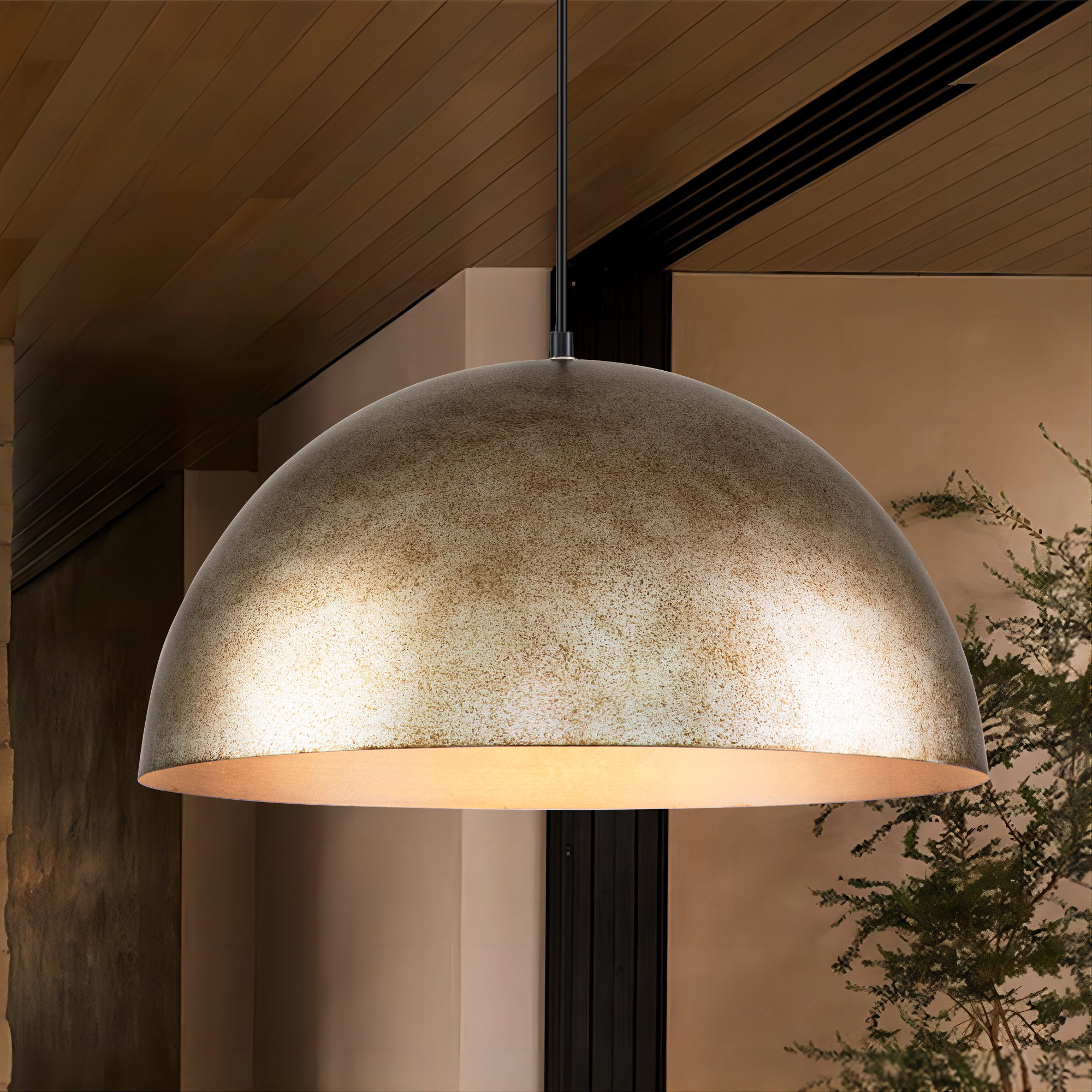 Everly Quinn 1 - Light Single Dome Pendant Light & Reviews - Wayfair Canada