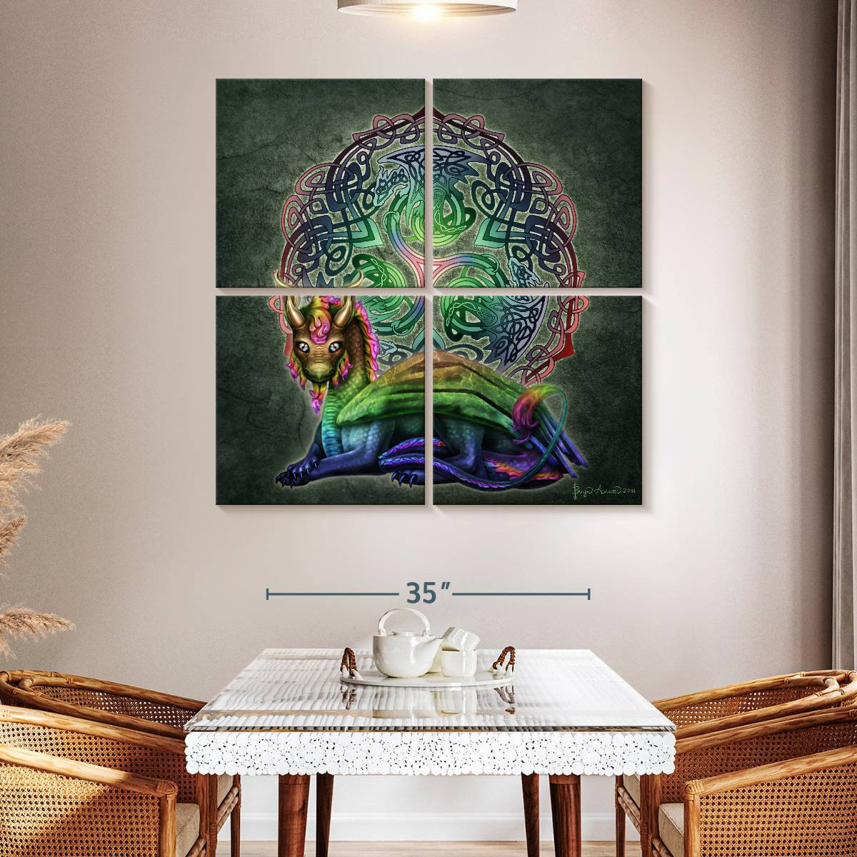 Trinx Kelan Celtic Totem Dragon | Wayfair