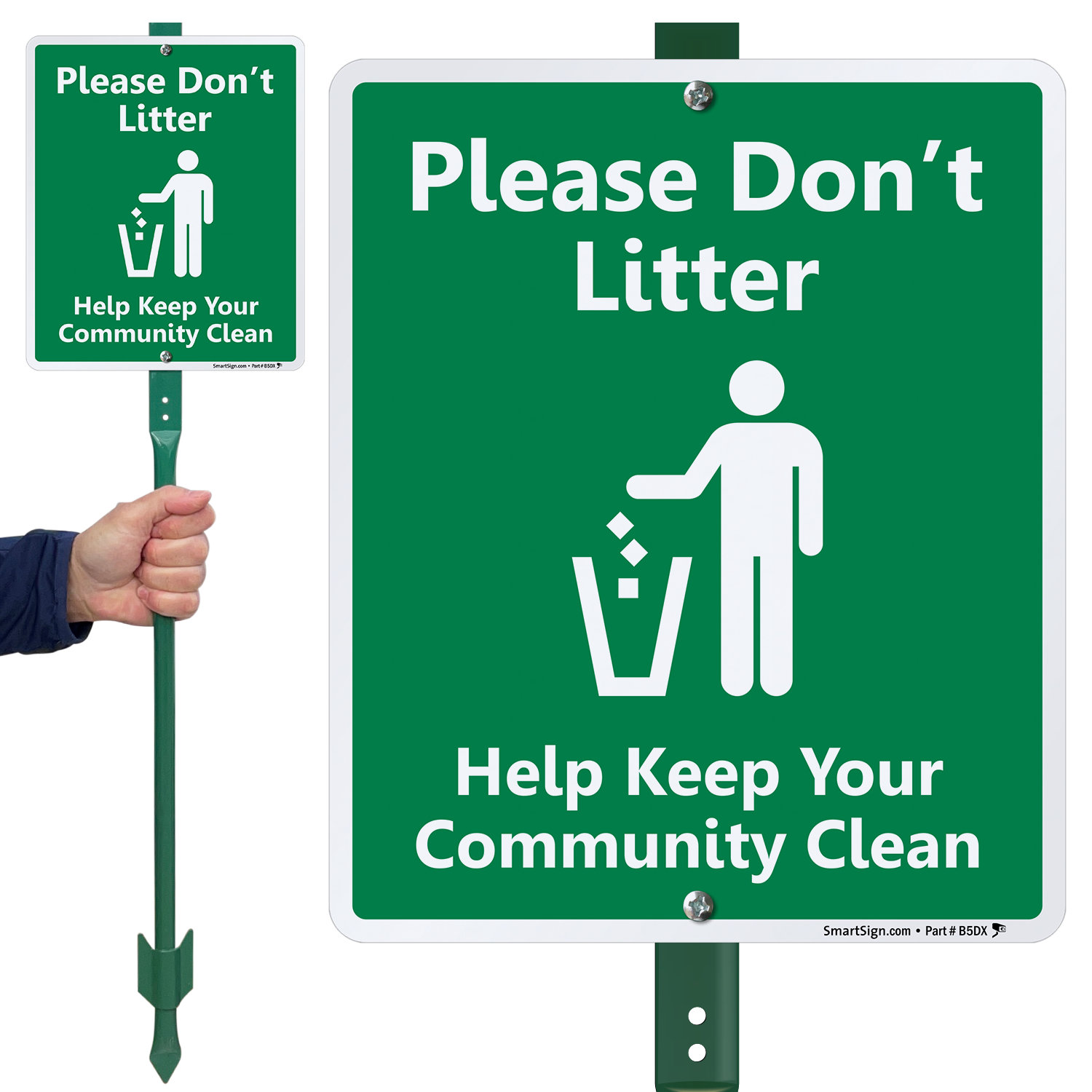 SmartSign Please Do Not Litter, Help Keep Your Community Clean Sign and ...