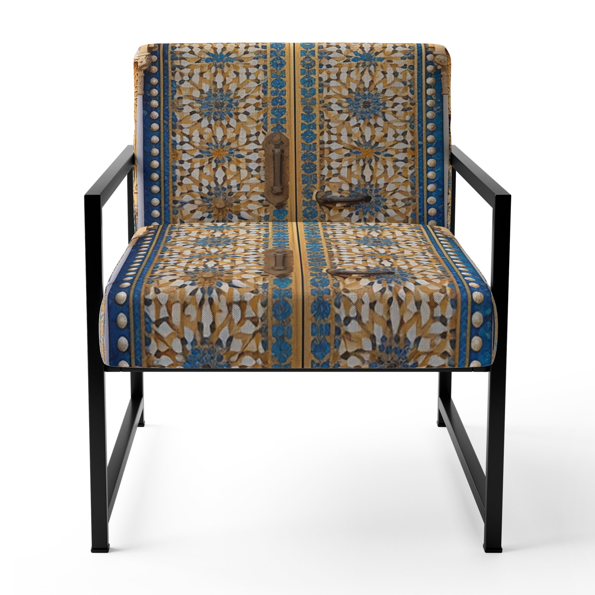 Design Art Morroco Palace Golden Doors IV - Upholstered Farm Accent ...
