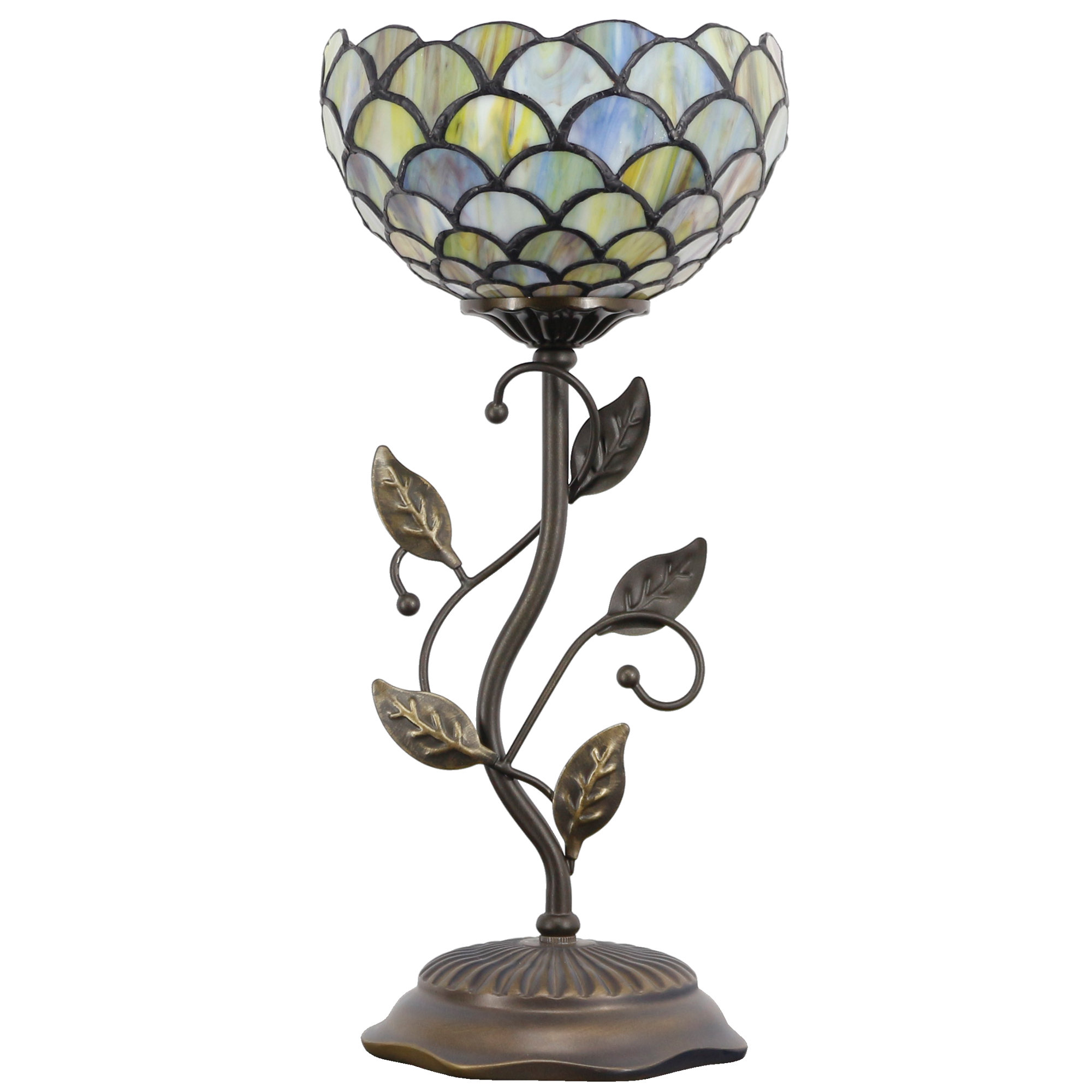 Astoria Grand Tiffany Stained Glass Table Lamp Uplight Accent Lamp with ...