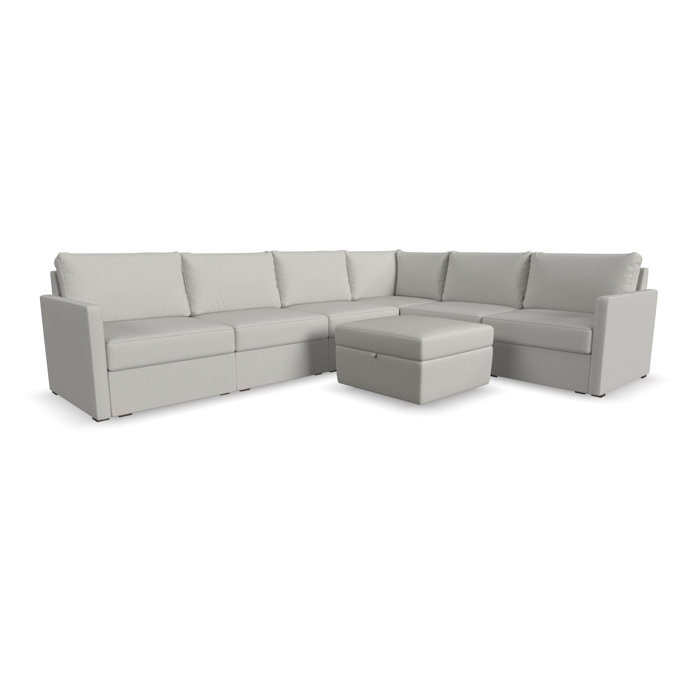 Flexsteel Flex 6 - Piece Upholstered Modular Sectional with Storage ...
