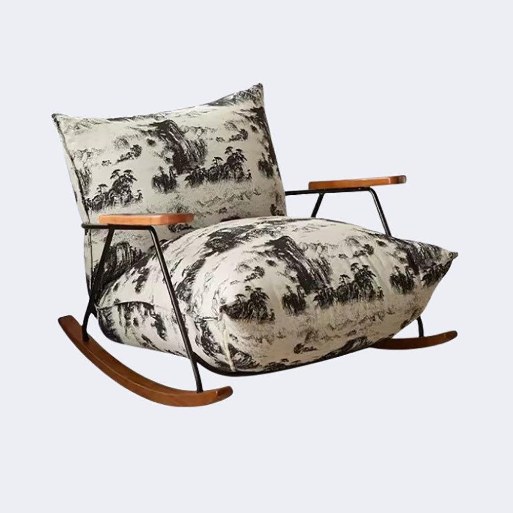 ChairVogue Retro Ink Painting Light Luxury Rocking Chair Rocking Chair ...