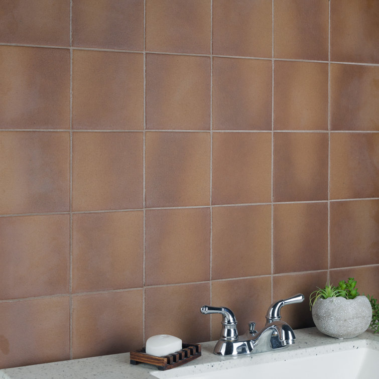 Merola Tile Quarry 6" x 6" Ceramic Wall & Floor Klinker Tile in Flame ...