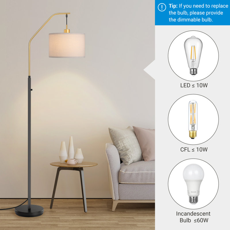 George Oliver Mccurry 68" Arched Dimmable Floor Lamp & Reviews | Wayfair