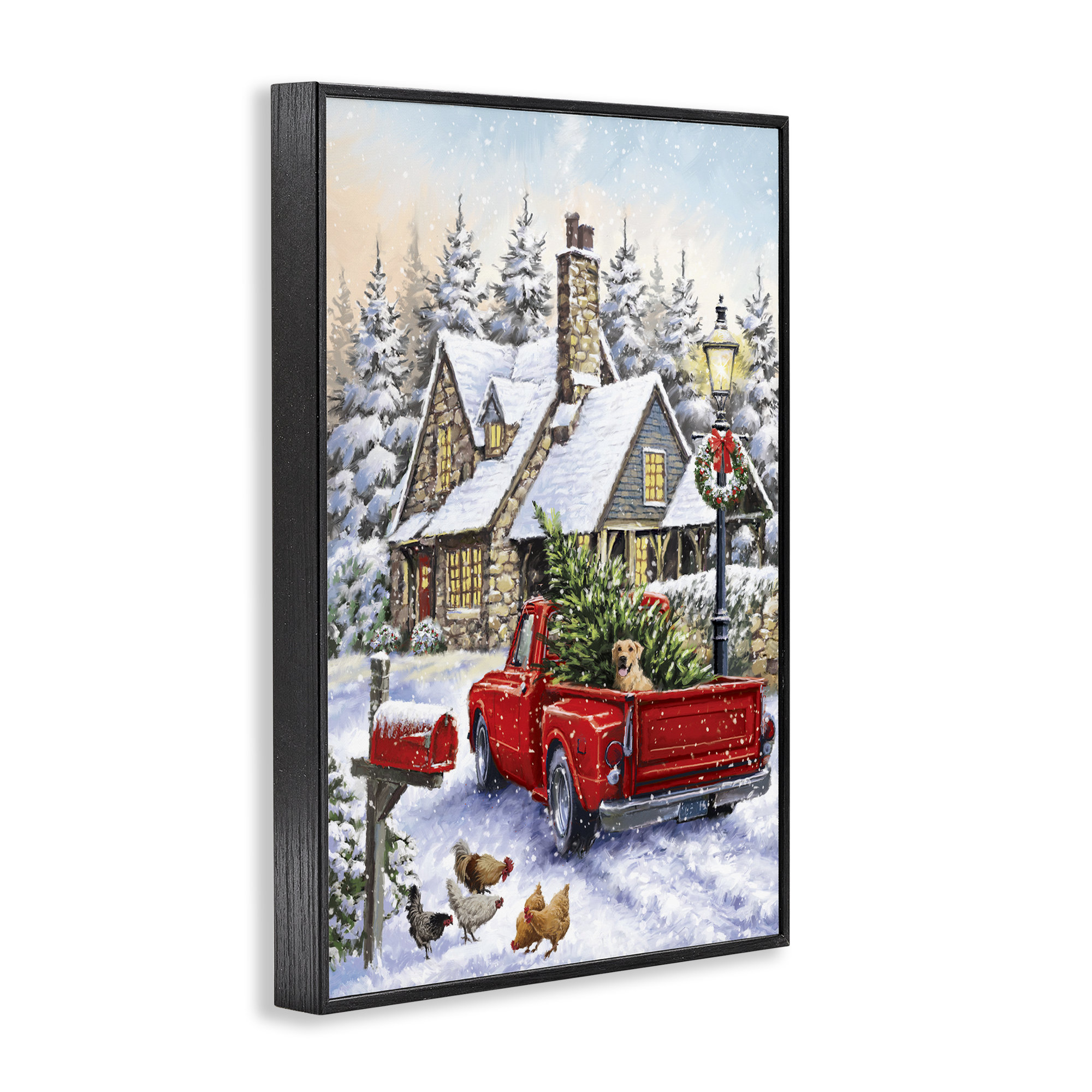 Ophelia & Co. Rustic Holiday Scene Framed Giclee Art by Ian Saxton ...