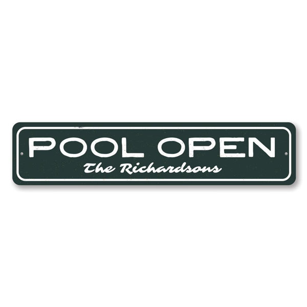 Lizton Sign Shop, Inc Pool Open Sign - 4" X 18" - Wayfair Canada
