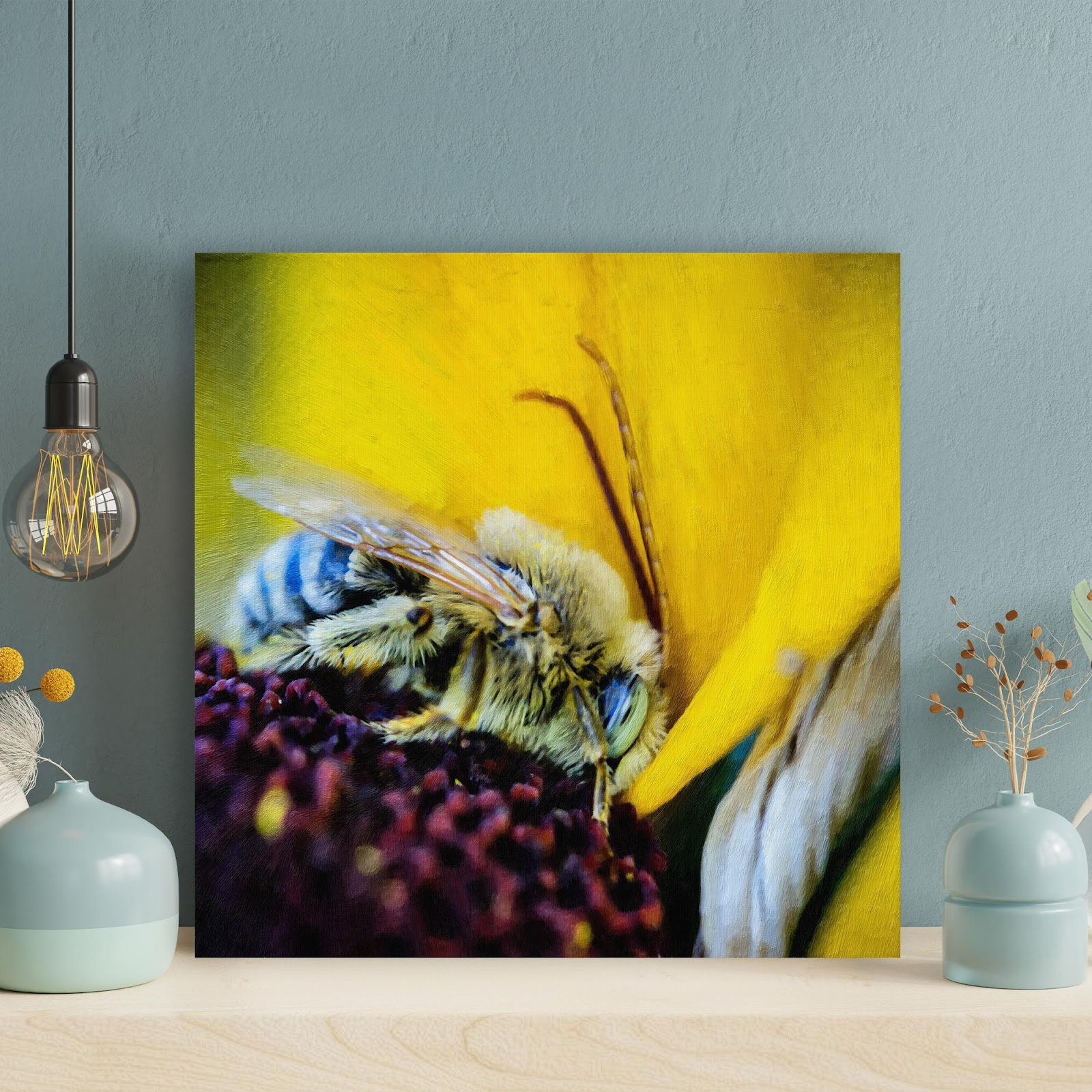 Rosalind Wheeler Bumblebee On Flower - Wrapped Canvas Painting ...