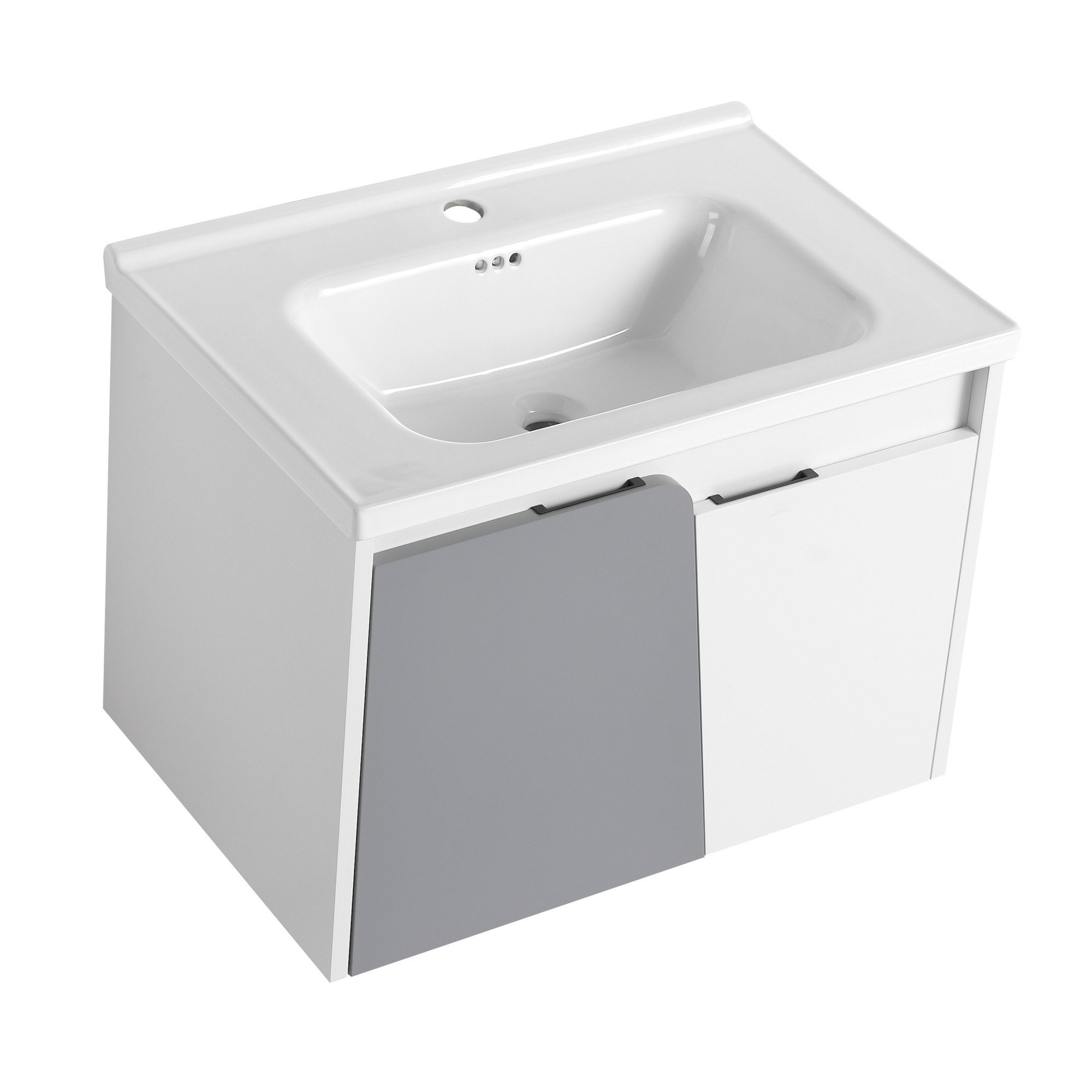Ebern Designs Meuble-lavabo mural moderne 28 po avec lavabo - Wayfair ...