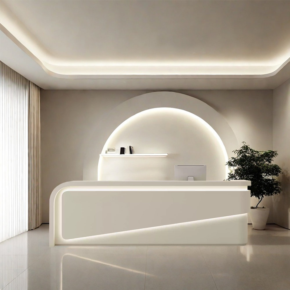 OX Art Reception Desk No Assembly Required Rectangular Writing Desk ...