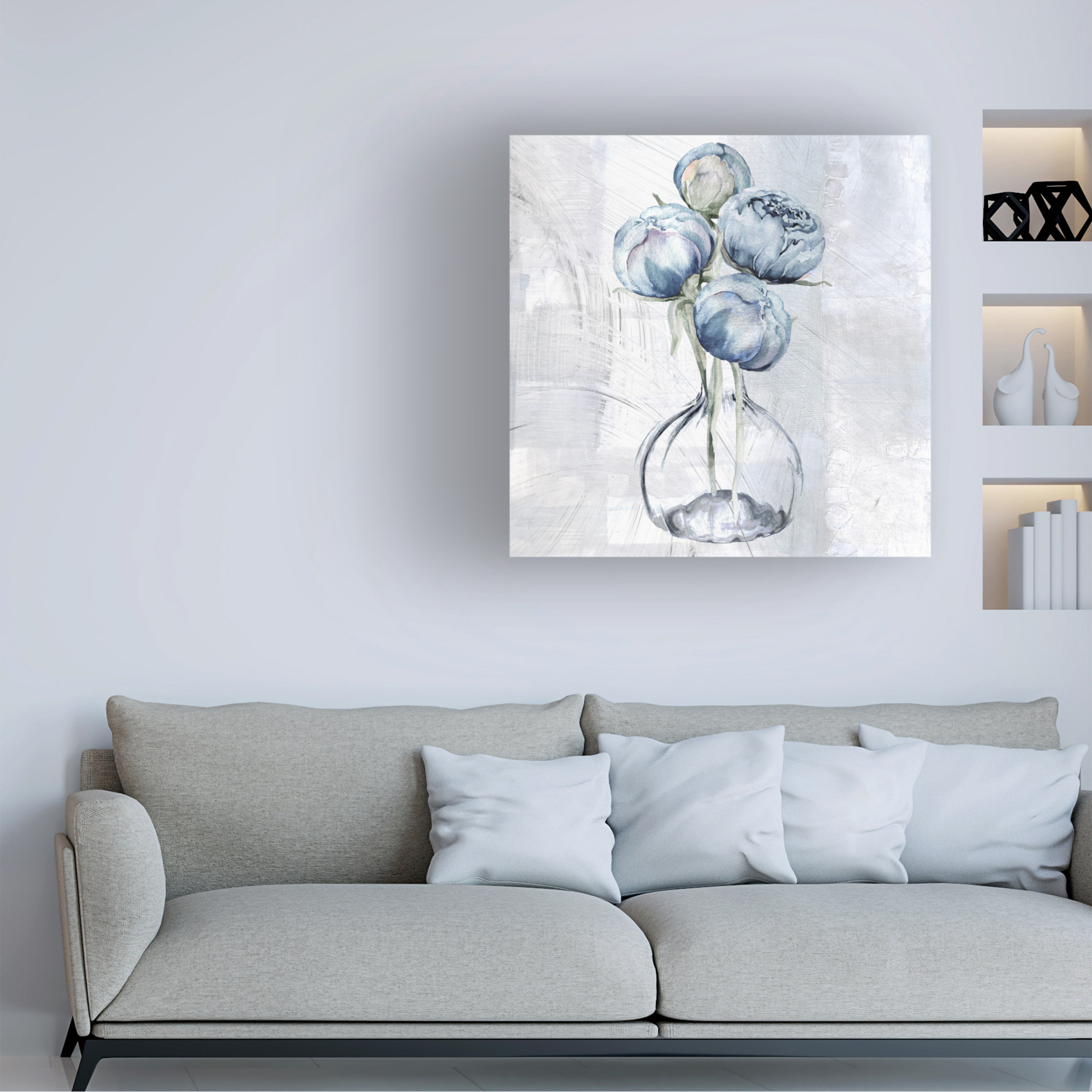 Ebern Designs Bolog Sasha Tale Of Two Vases I Canvas Art | Wayfair