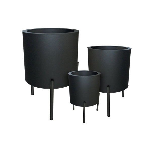 Latitude Run® 3-Piece Metal Cachepot Set | Wayfair