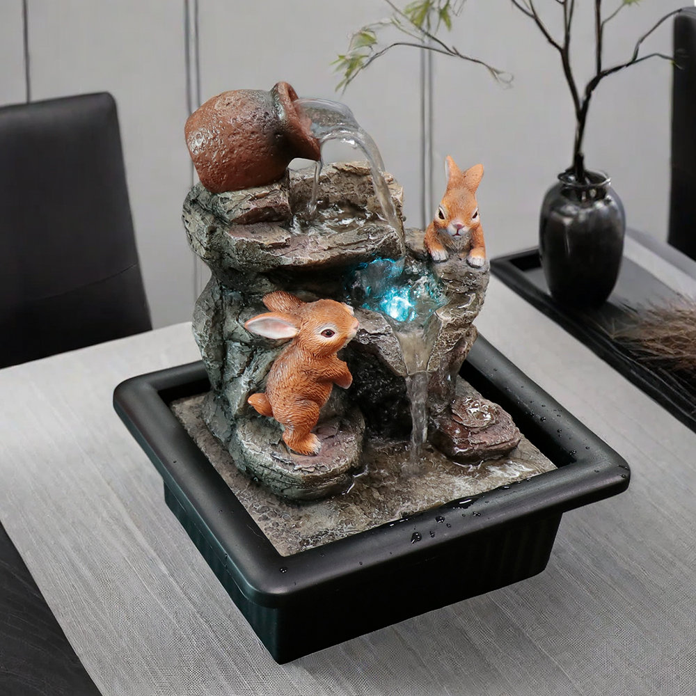 Loon Peak® Rabbit Fountain | Wayfair
