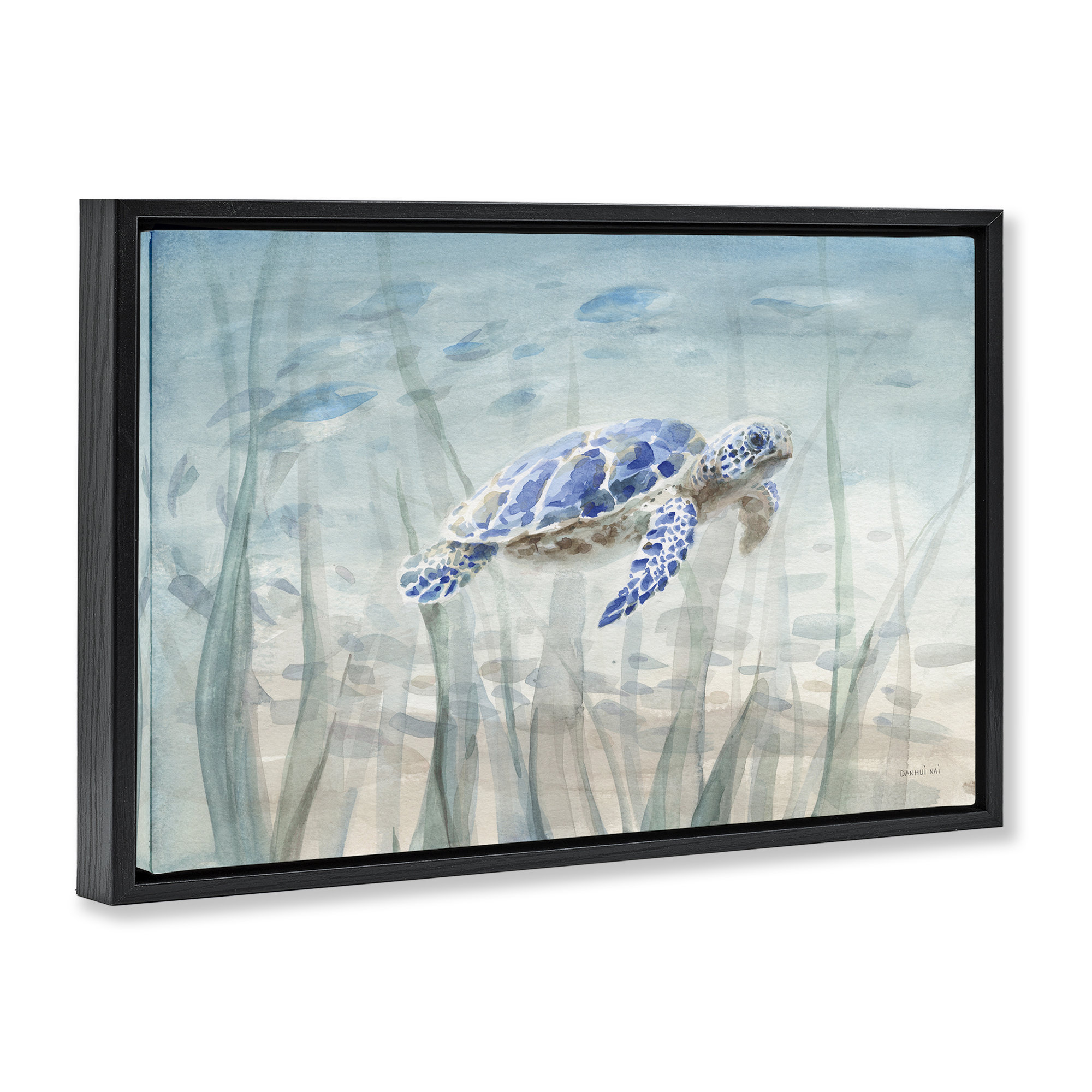 Latitude Run® Undersea Turtle Swim Canvas by Danhui Nai | Wayfair