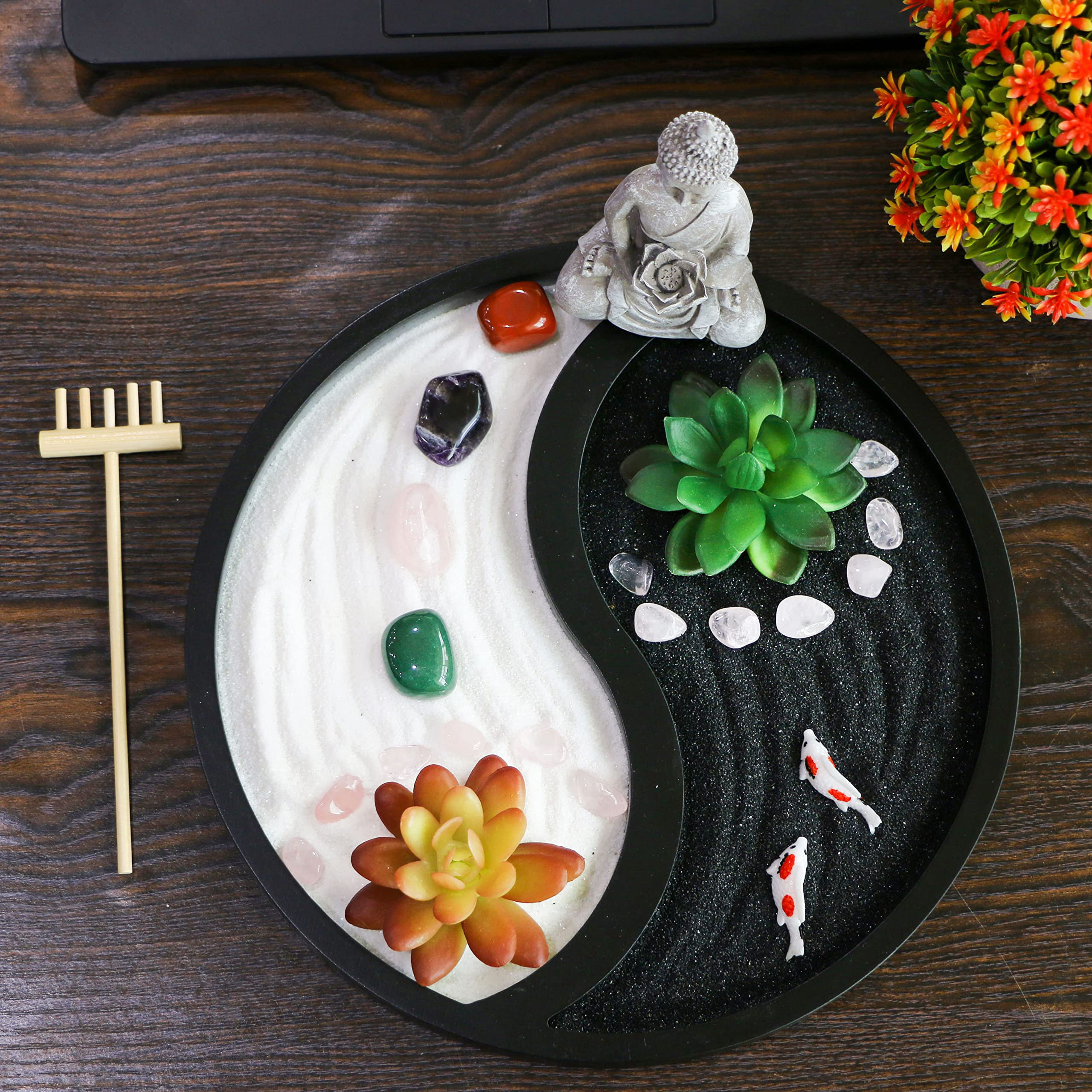 Latitude Run® Buddha Meditation Zen Garden Kit - Home Office Desktop ...