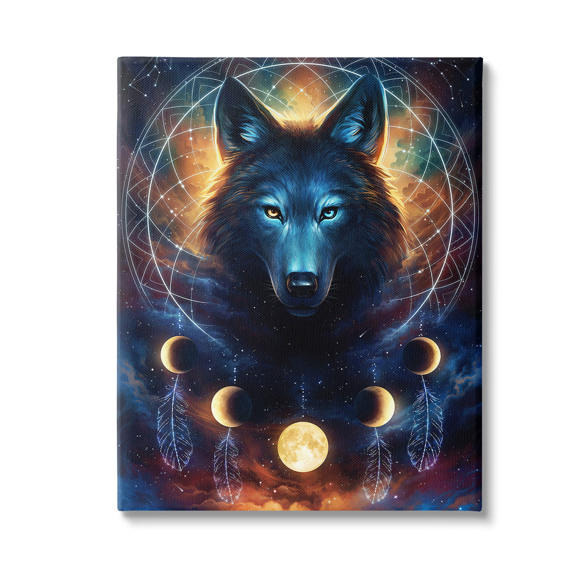 Millwood Pines " Lunar Wolf And Galaxy " by Jonas Jodicke on Canvas ...