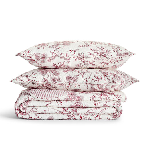 Birch Lane™ Iria Farmhouse / Country Cotton Quilted Toile Quilt Set ...