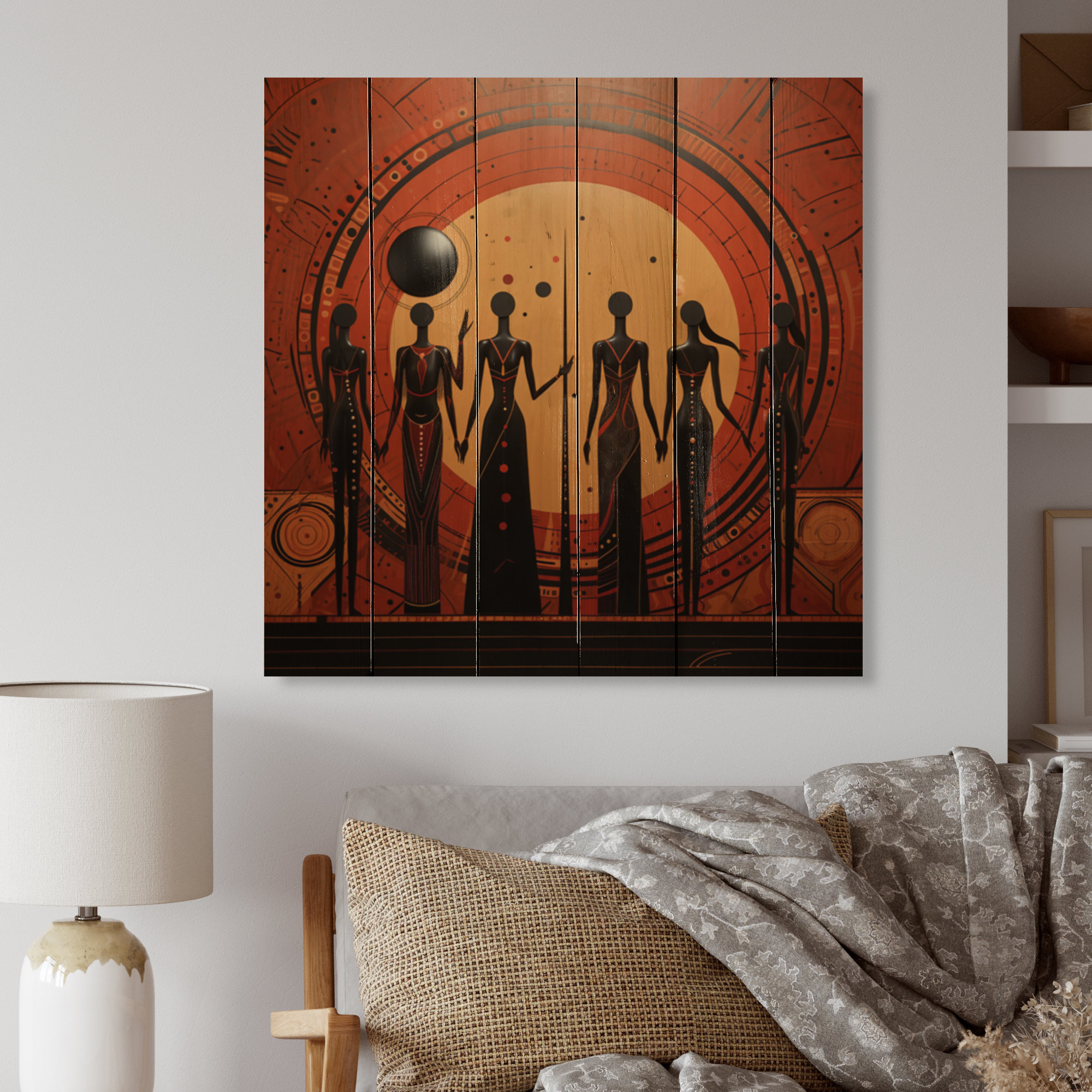 Bungalow Rose African Tribal Rhythms XIV On Wood Print | Wayfair