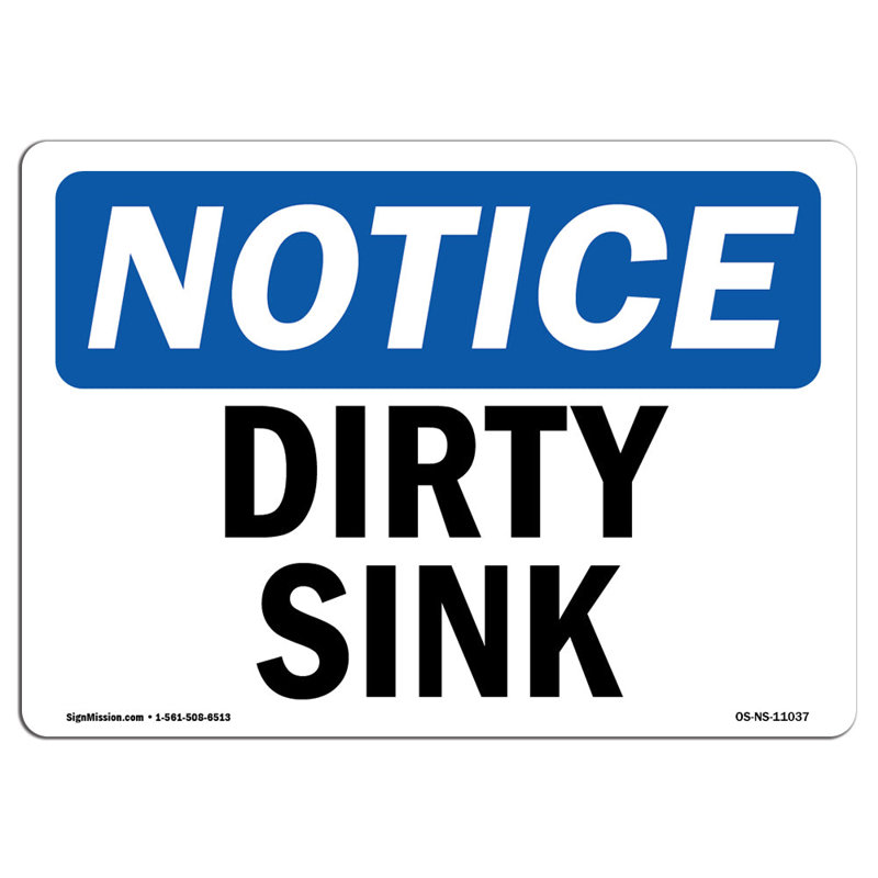 SignMission Dirty Sink Sign | Wayfair