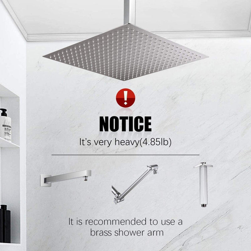 Senlesen Rain Fixed Shower Head 1.8 GPM GPM | Wayfair