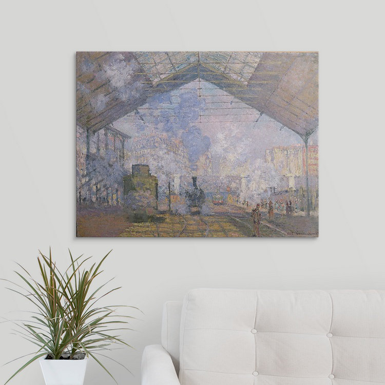 The Twillery Co.® 'The Gare St. Lazare, 1877' by Claude Monet Painting ...