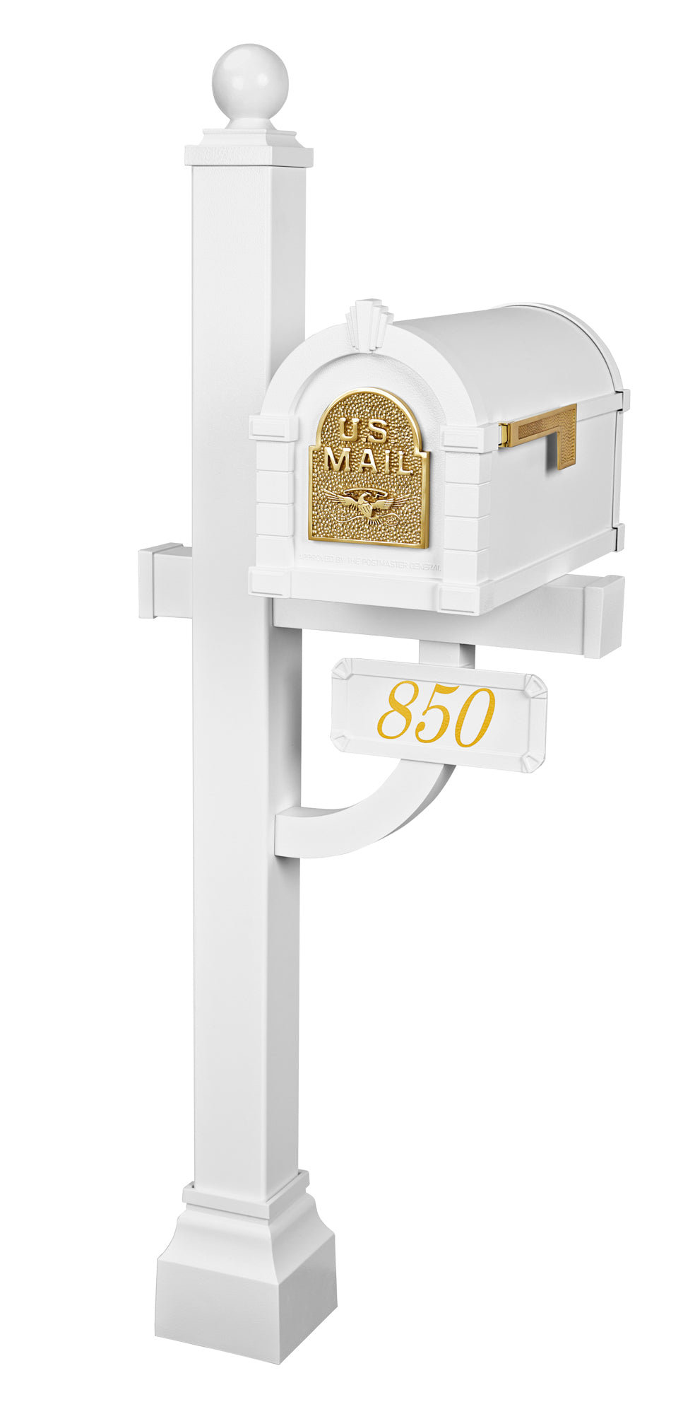 Gaines Manufacturing, Inc Keystone Deluxe Post and Mailbox Package ...