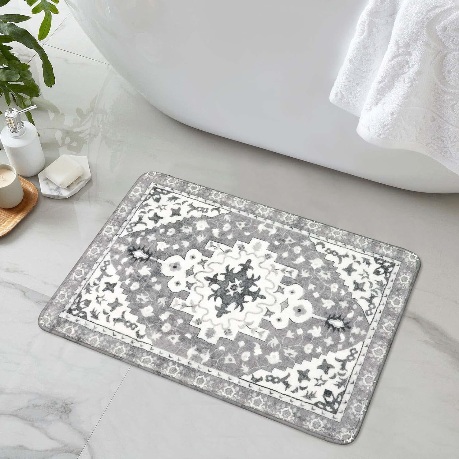 Canora Grey Sorci Floral Bath Rug | Wayfair