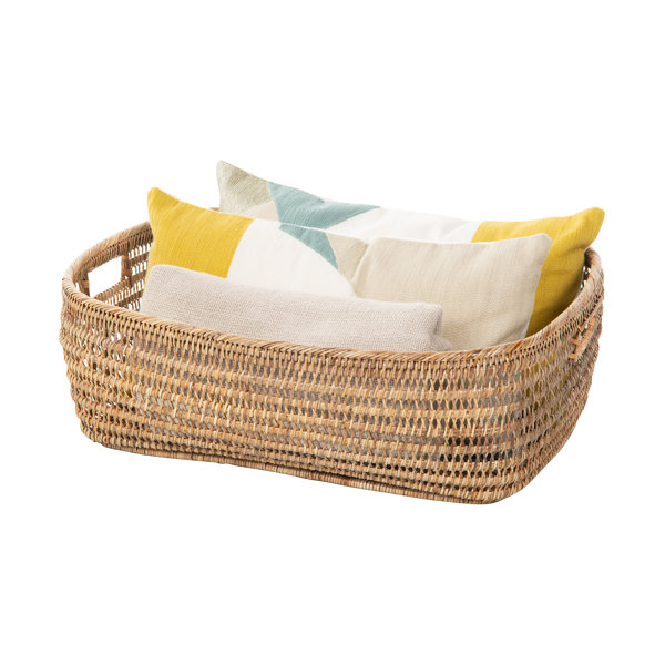 Bayou Breeze Alexisa Open Weave Storage Rattan Basket & Reviews | Wayfair