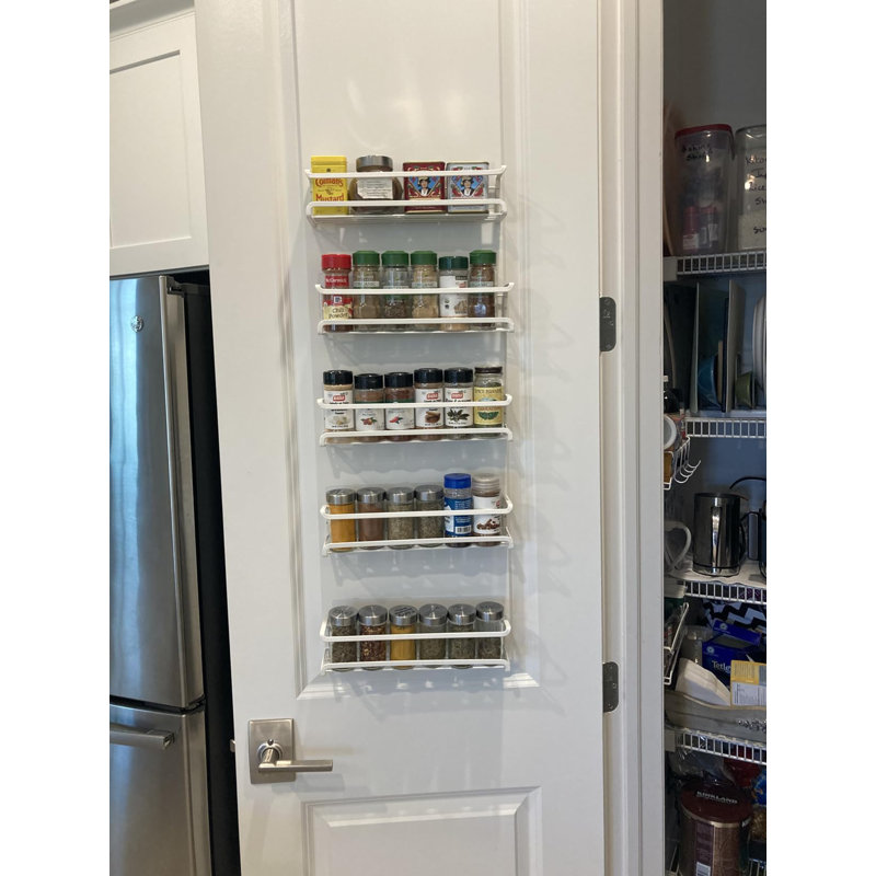 Mint Pantry® White Spice Rack wall mounted 4 Pack, Space-Saving Spice ...