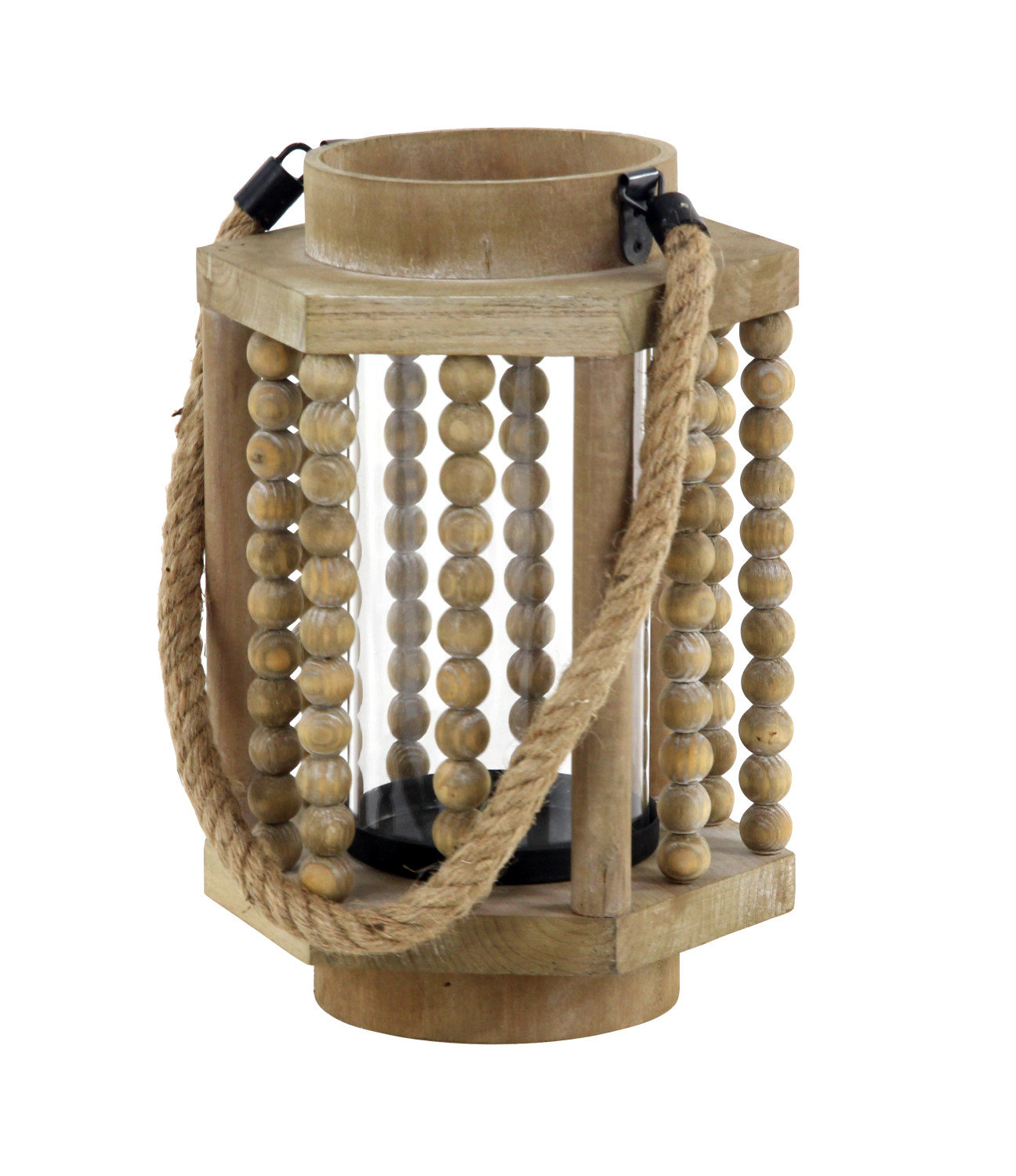 Dakota Fields Reclaimed Wood Beaded Decorative Indoor Outdoor Beige ...