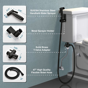 AWZTOO Single Hole Faucet Horizontal Bidet Faucet | Wayfair