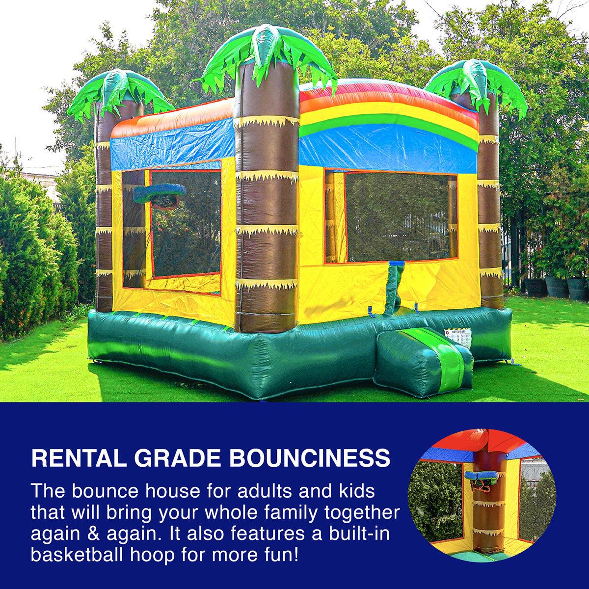 JumpOrange Safari Commercial Grade Bounce House for Kids (with Blower ...