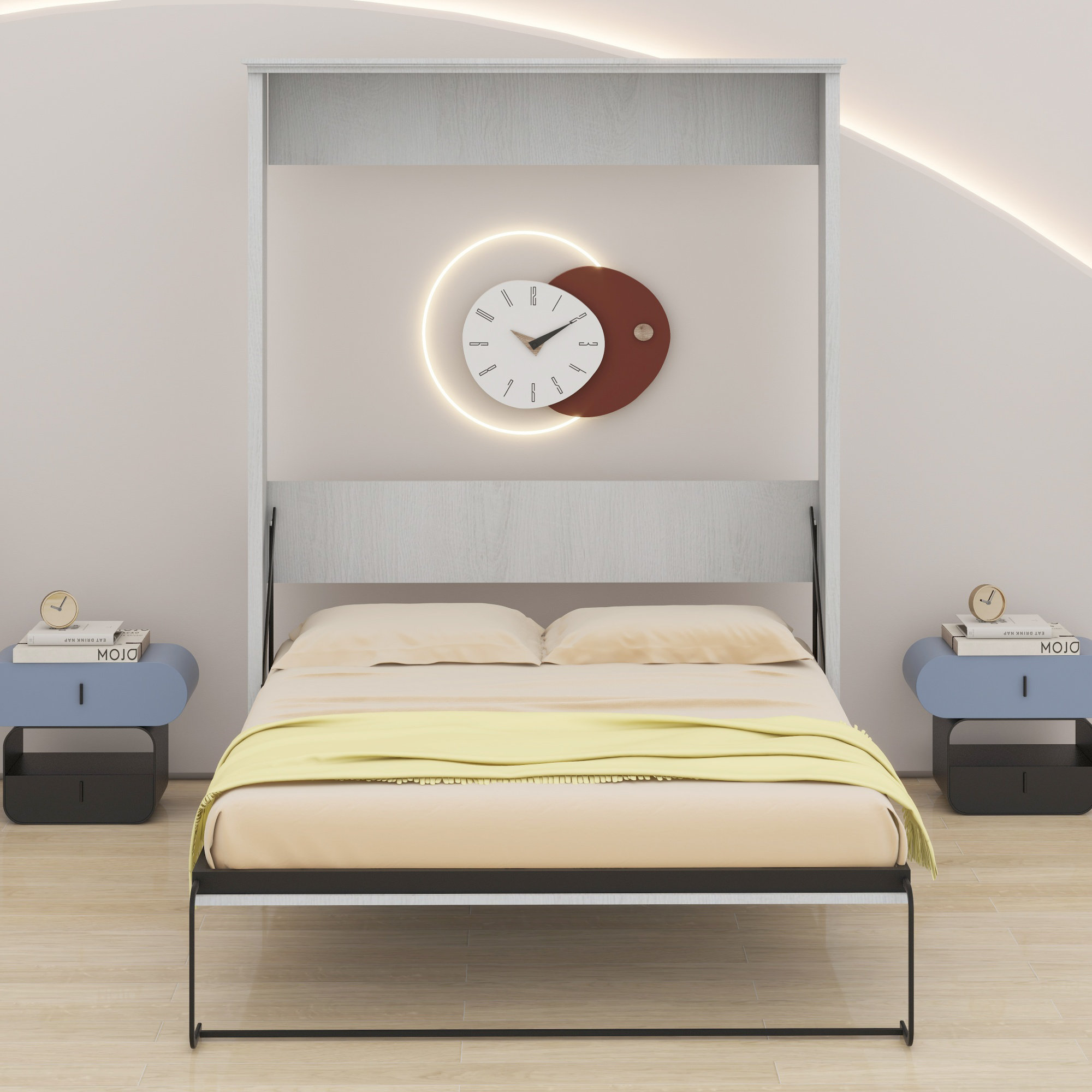 Red Barrel Studio Half Self-Close And Open Murphy Bed Cabinet Space-Saving Bed - Wayfair Canada