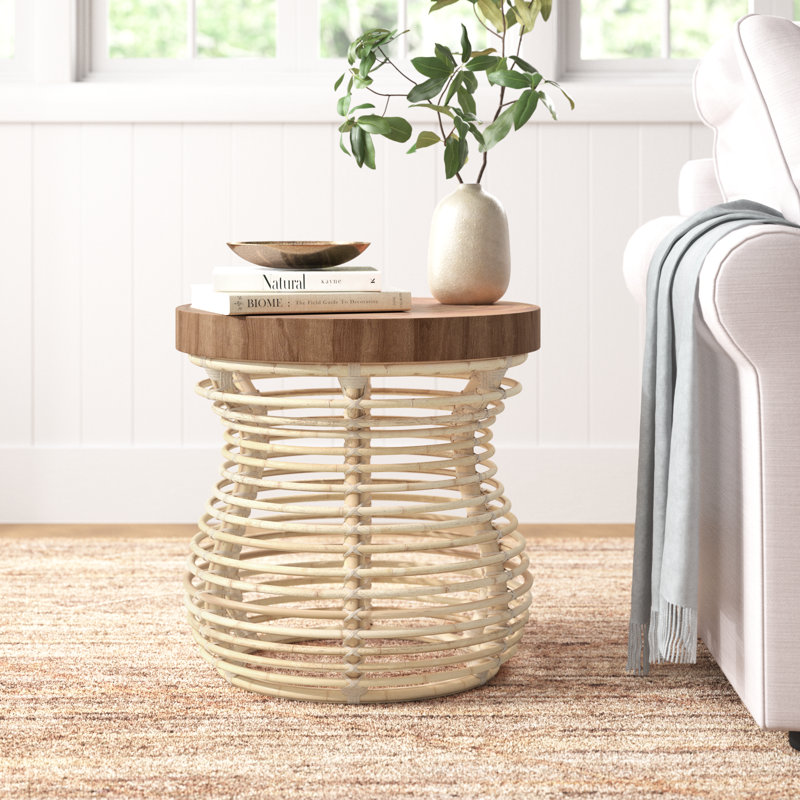 Sand & Stable™ Lottie Rattan End Table & Reviews | Wayfair