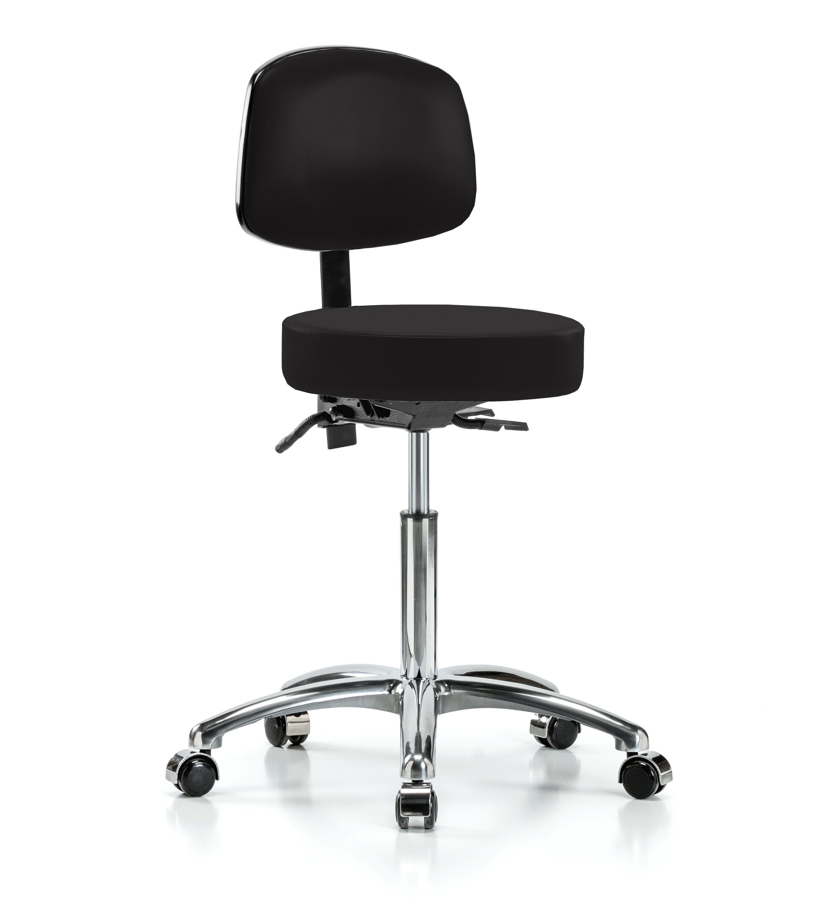 Perch Chairs & Stools PERCH Chrome Walter Height Adjustable Doctor's ...