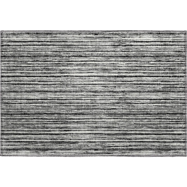 Bungalow Rose Premium Machine Washable Prisco Black Rug | Wayfair