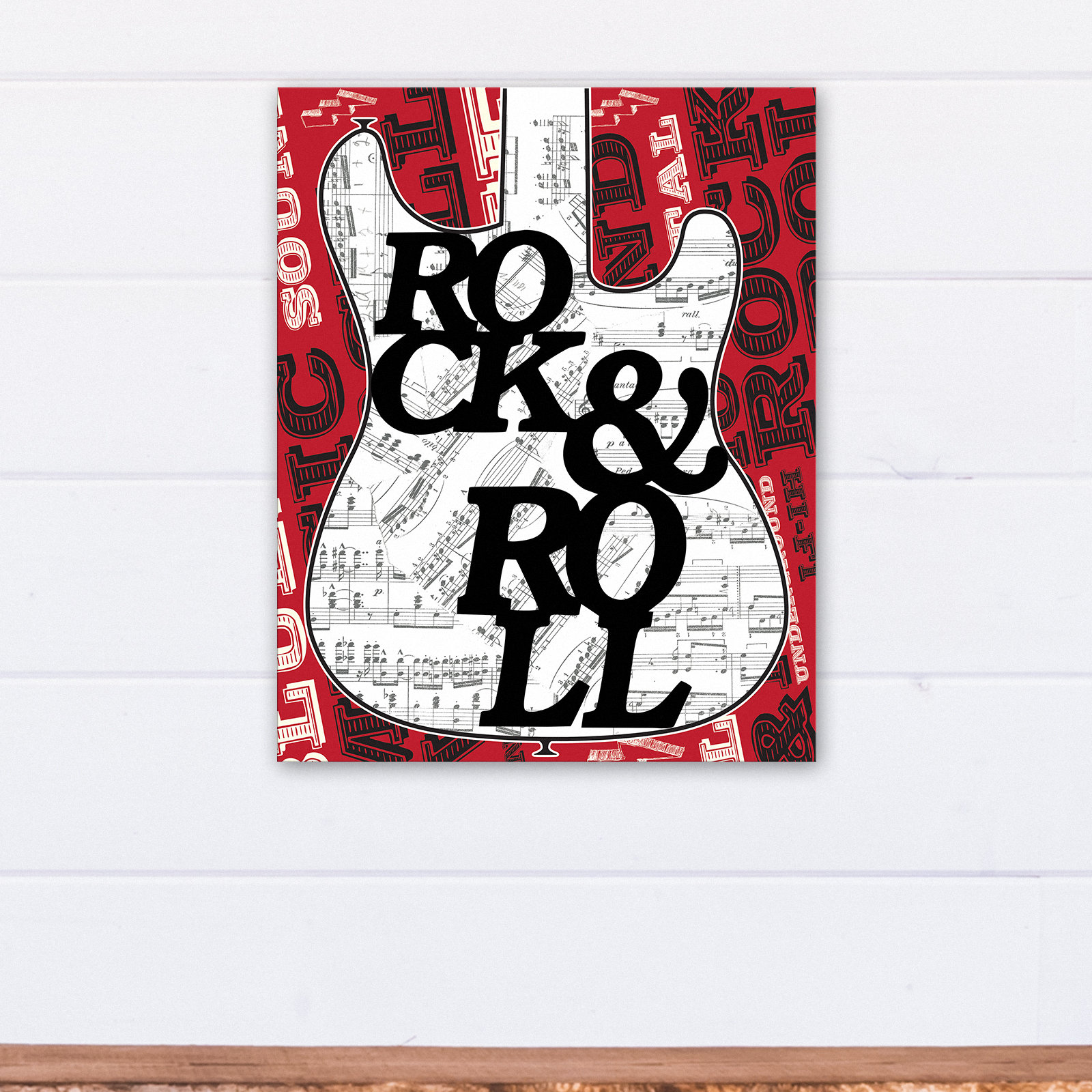 Latitude Run® Red Rock N' Roll Wrapped Canvas Art | Wayfair