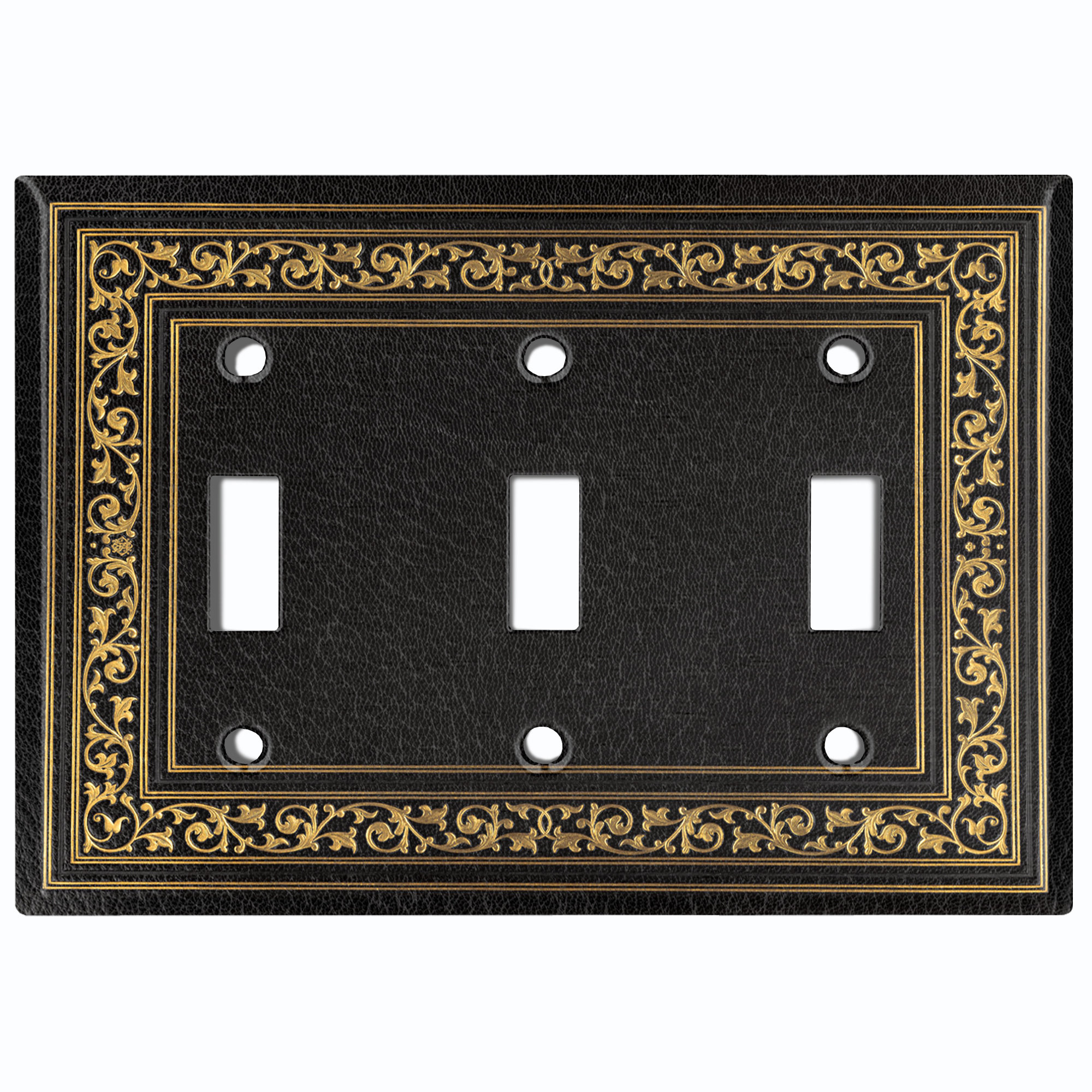 WorldAcc Elegant 3-Gang Toggle Light Switch Wall Plate | Wayfair