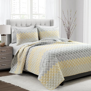 King Size Yellow & Gold Quilts, Coverlets, & Sets You'll Love | Wayfair
