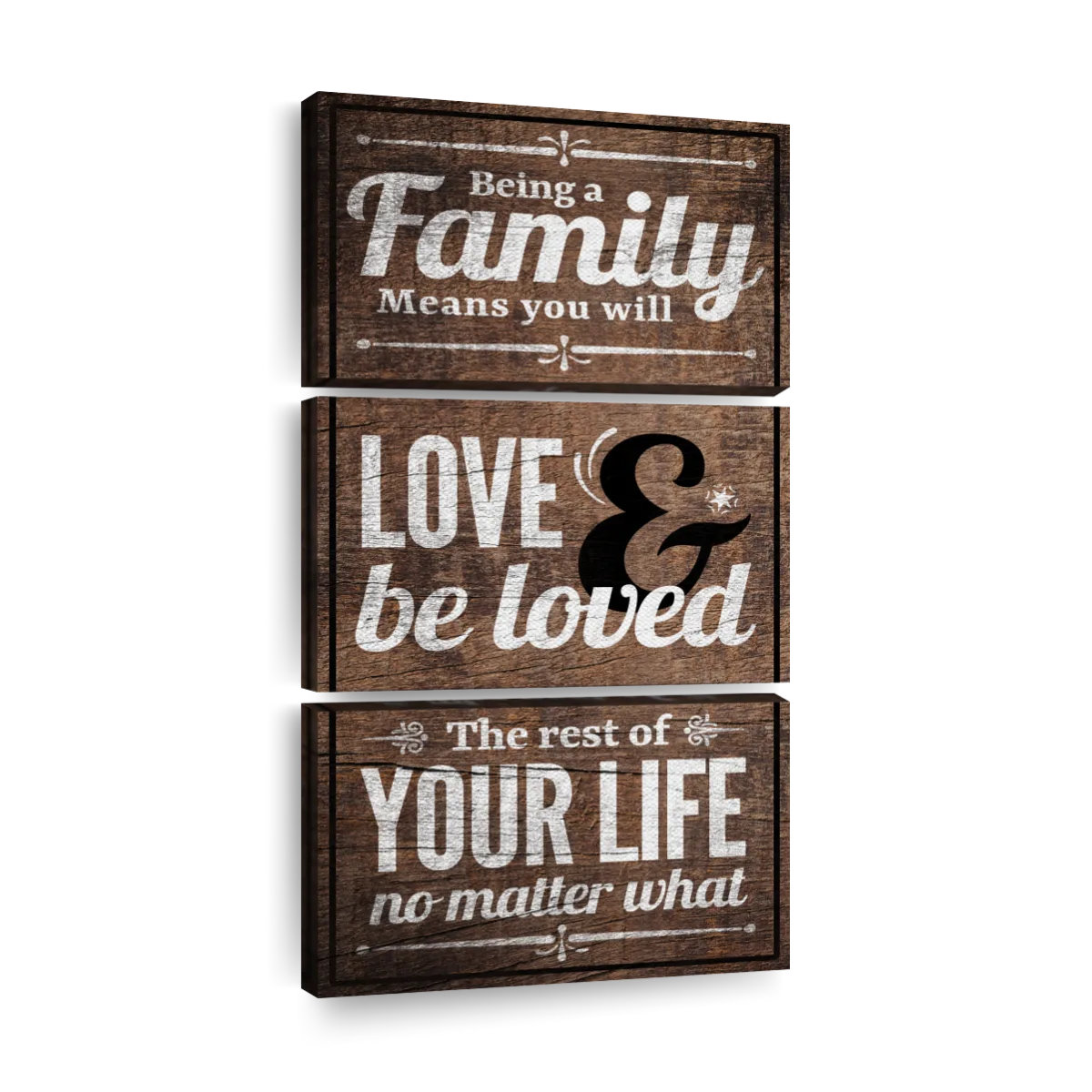 Trinx Family And Home Typography Love And Be Loved Family Quote On ...