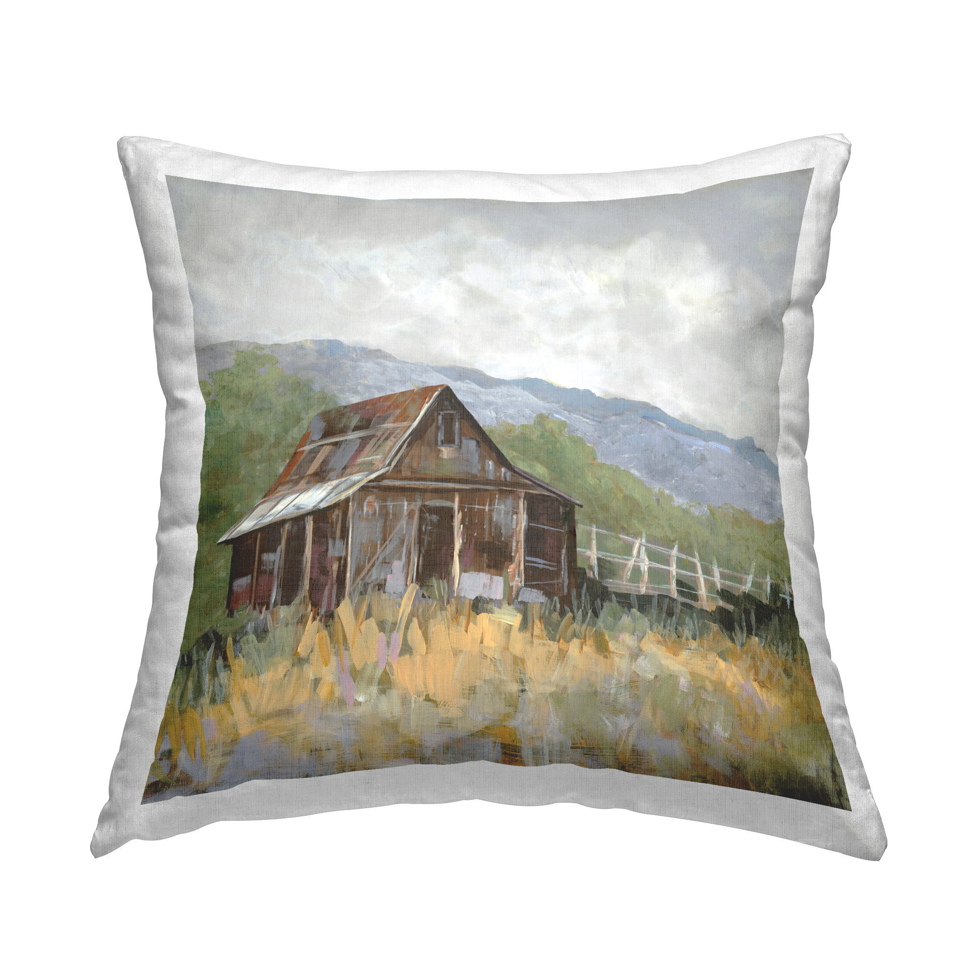 Stupell Industries Rustic Rural Lodge Decorative Printed Throw Pillow ...